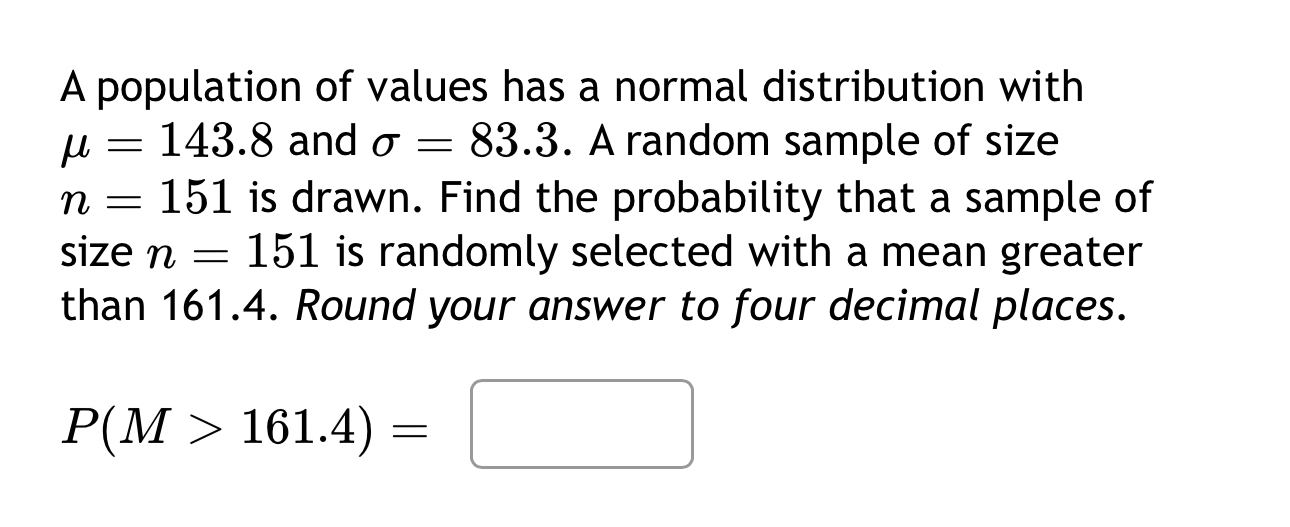 Solved A population of values has a normal distribution with | Chegg.com