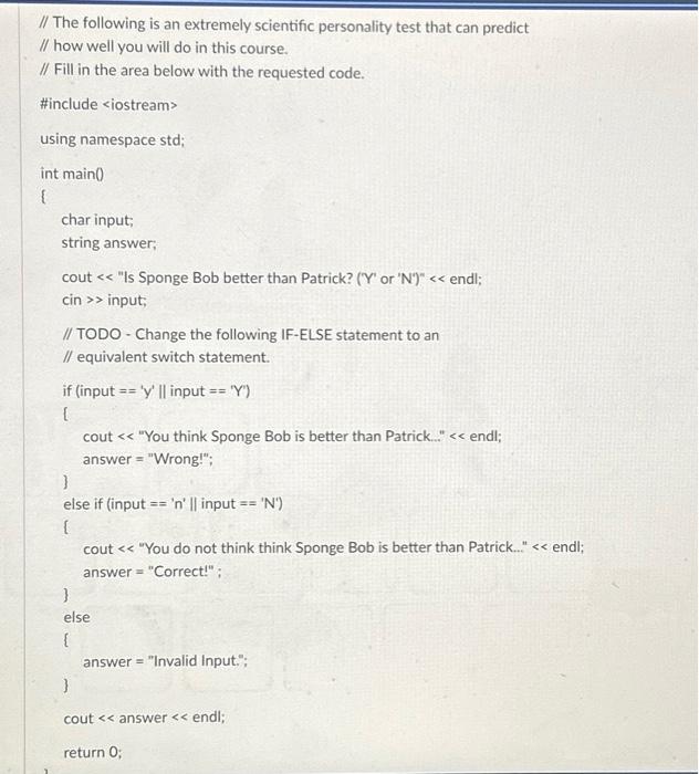 Solved // The following is an extremely scientific | Chegg.com