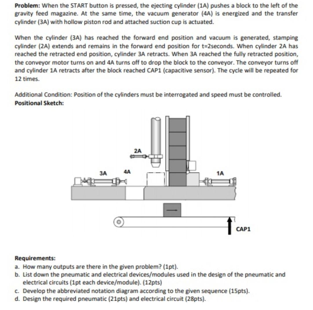 Solved Problem: When the START button is pressed, the | Chegg.com