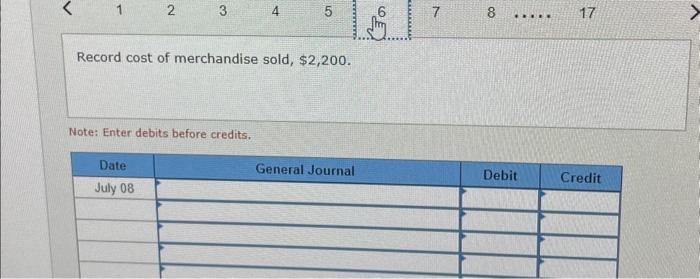 Solved Record cost of merchandise sold, $1,000. Note: Enter | Chegg.com
