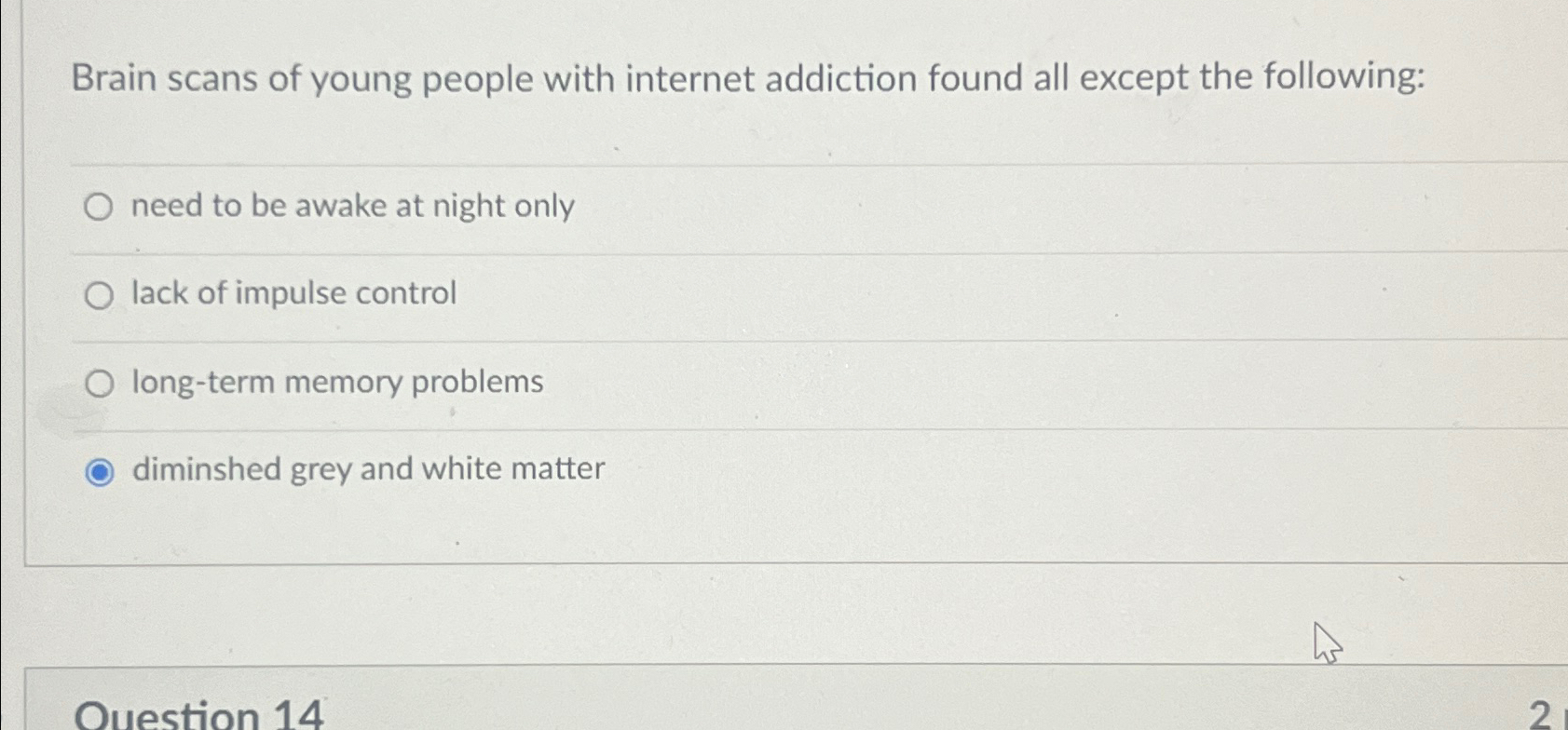 Solved Brain scans of young people with internet addiction | Chegg.com