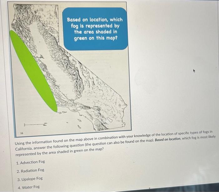 Solved Using the information found on the map above in | Chegg.com