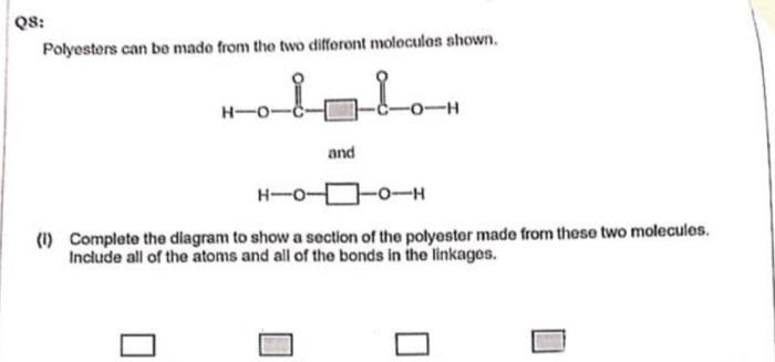 Solved Polyesters can be mado from the two difforent | Chegg.com