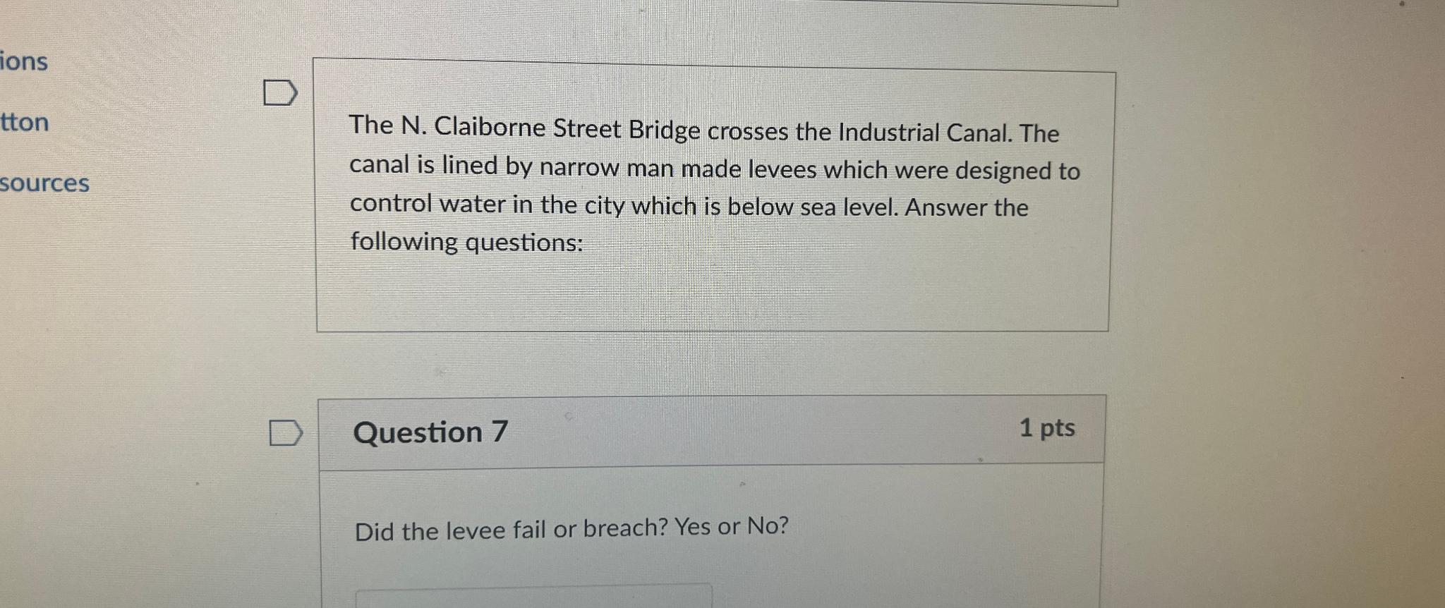Solved The N. Claiborne Street Bridge crosses the Industrial | Chegg.com