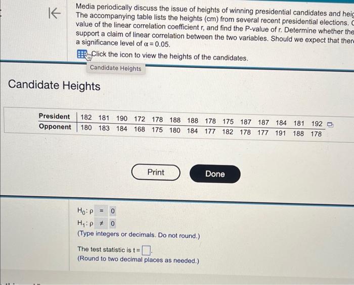 Solved Media periodically discuss the issue of heights of | Chegg.com