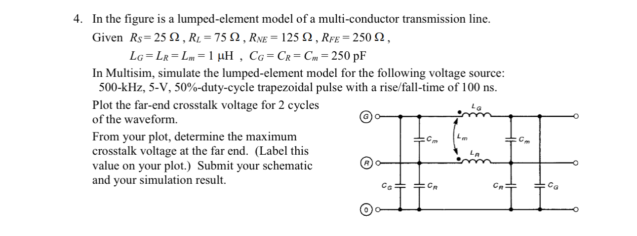 Solved In the figure is a lumped-element model of a | Chegg.com