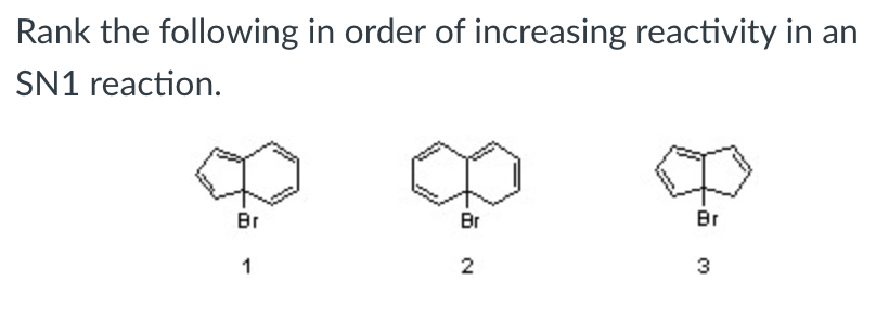 Solved Rank the following in order of increasing reactivity | Chegg.com