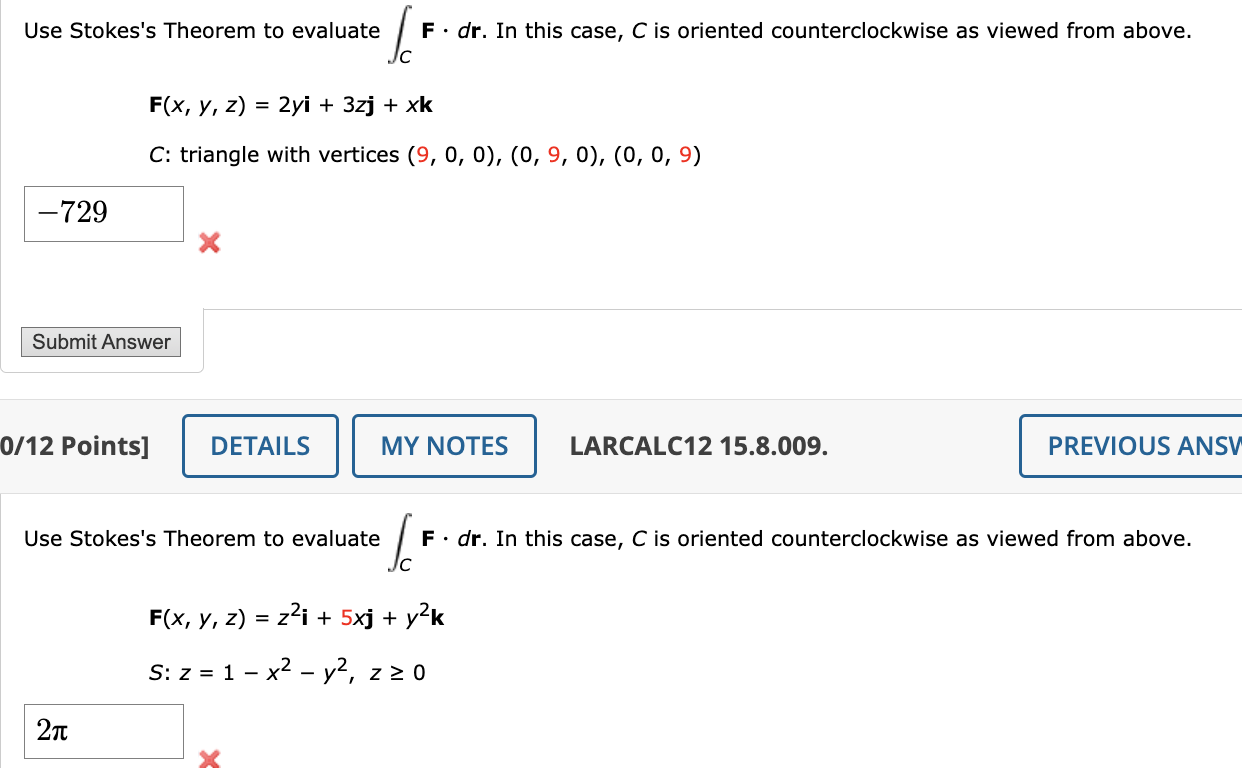 Solved Use Stokes's Theorem to evaluate ∫C﻿F*dr. ﻿In this | Chegg.com