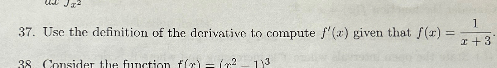 Use the definition of the derivative to compute f'(x) | Chegg.com