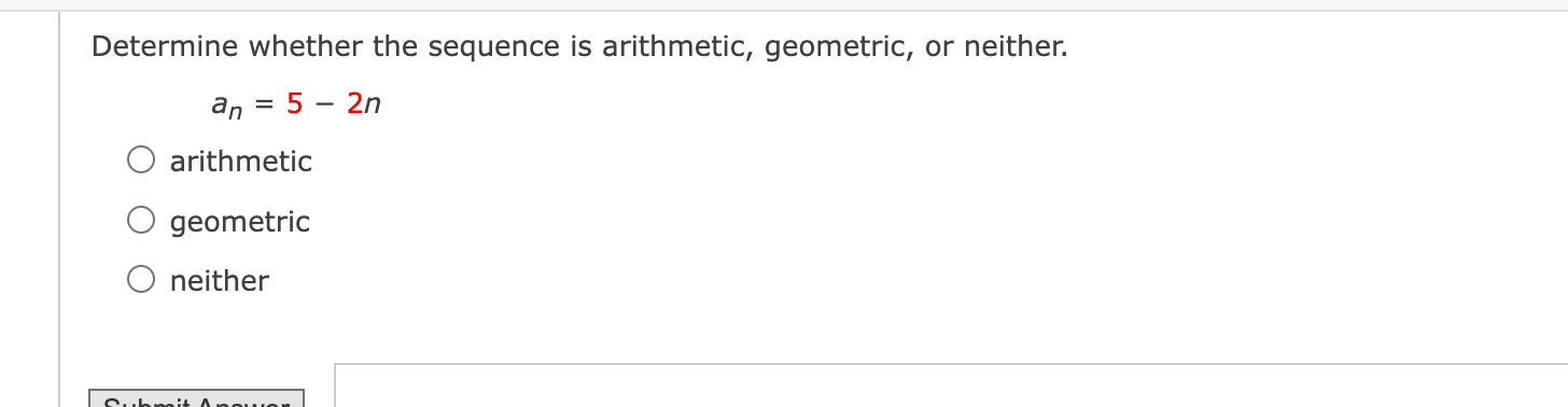 Solved Determine whether the sequence is arithmetic, | Chegg.com
