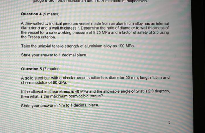 Solved gauge microstrain and 167.4 microstrain, | Chegg.com