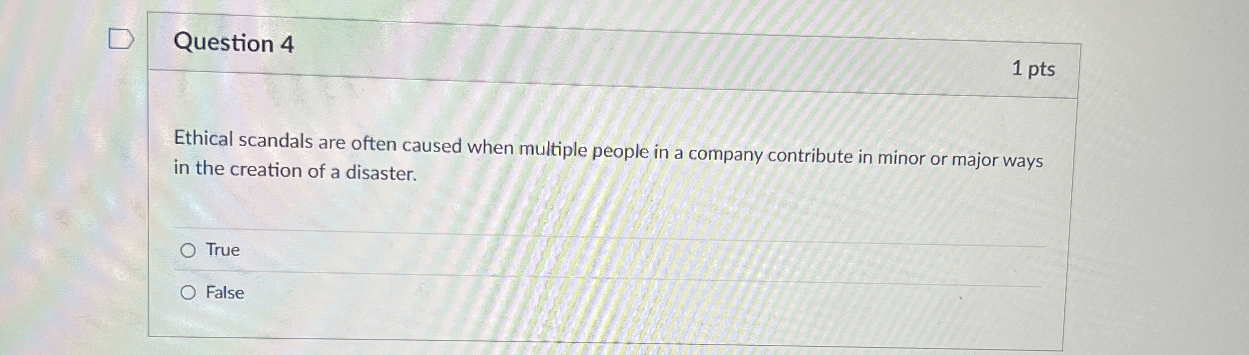 Solved Question 41 ﻿ptsEthical scandals are often caused | Chegg.com