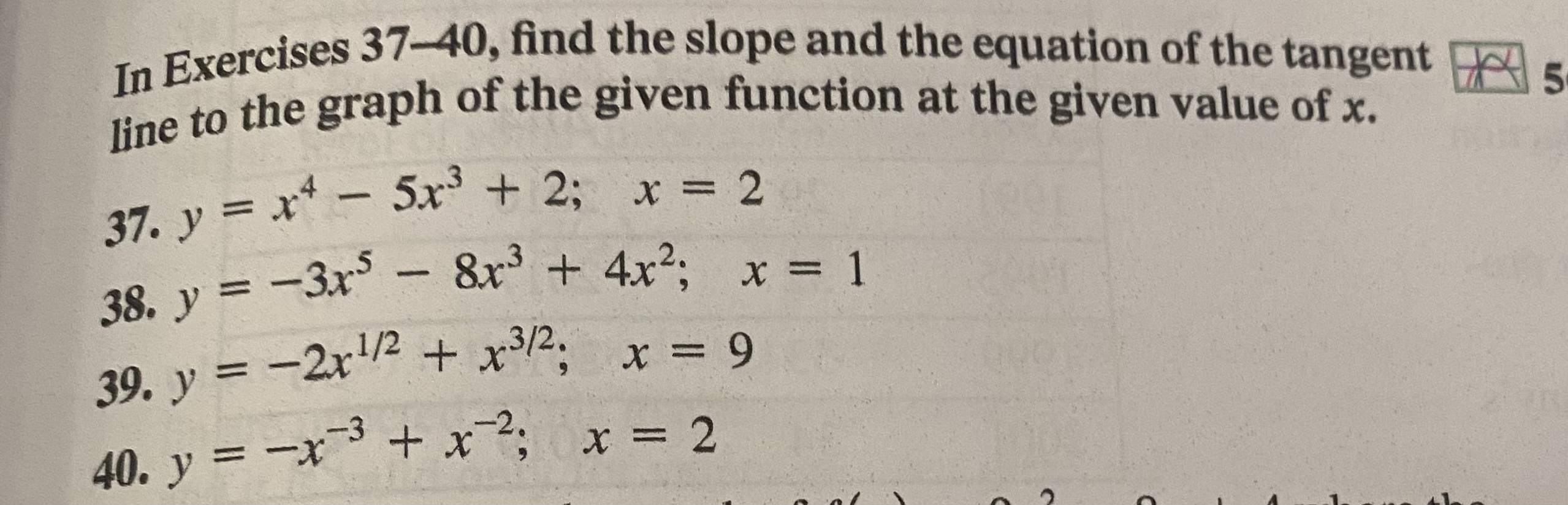 Solved In Exercises 37-40, ﻿find the slope and the equation | Chegg.com