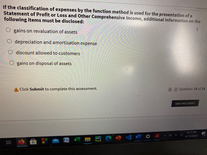 Solved If the classification of expenses by the function | Chegg.com