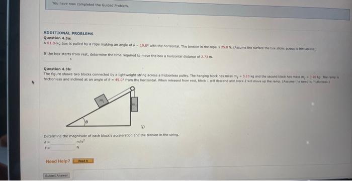 Solved ADDITIONAL. PROBLEMS Question 4.7at If the box starts | Chegg.com