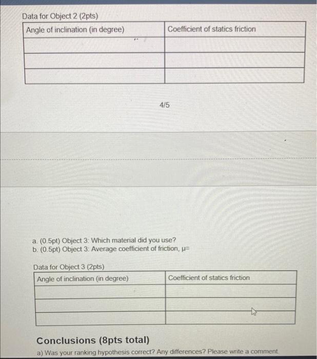 1. Place the flat object on a flat horizontal surface | Chegg.com