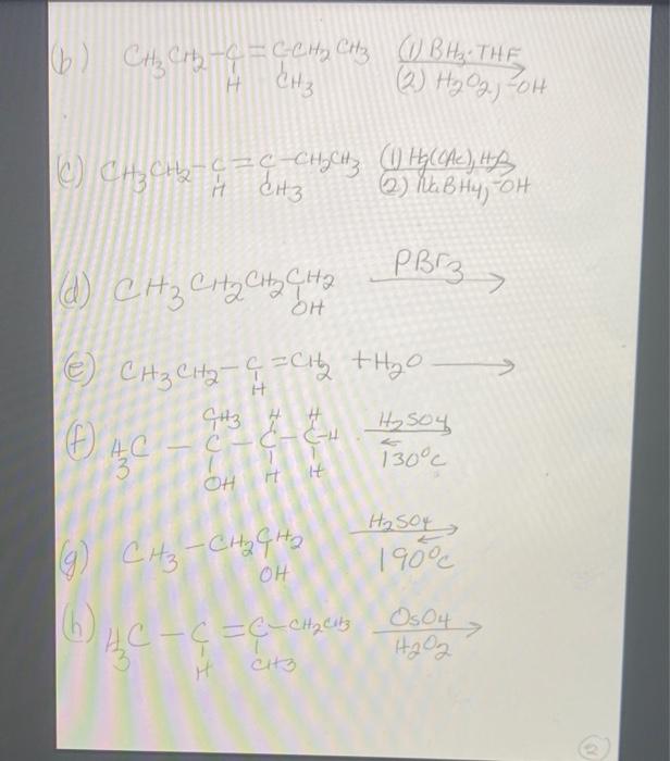 Solved (c) CH3CH2−C=CC=C−CH3 (i) Hg((AAC),+B (2) NaBBHH)OH | Chegg.com