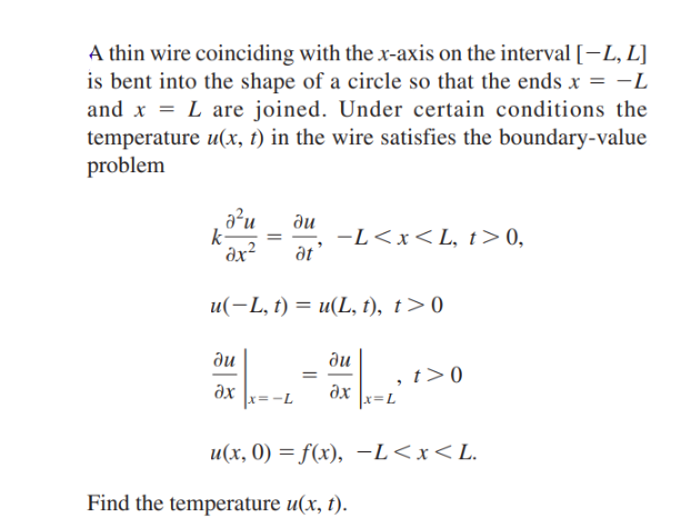 Solved A thin wire coinciding with the x-axis on ﻿the | Chegg.com