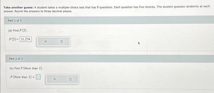 Solved Take another guess: A student takes a multiple-choice | Chegg.com