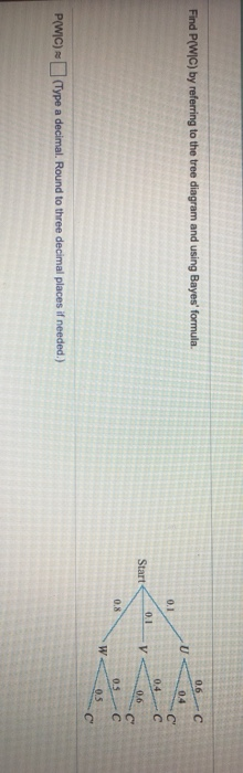 Solved Find P(WIC) by referring to the tree diagram and | Chegg.com