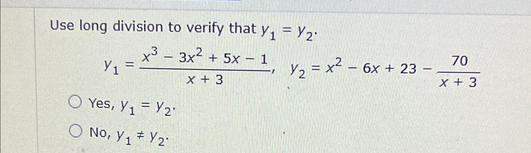 Solved Use long division to verify that | Chegg.com