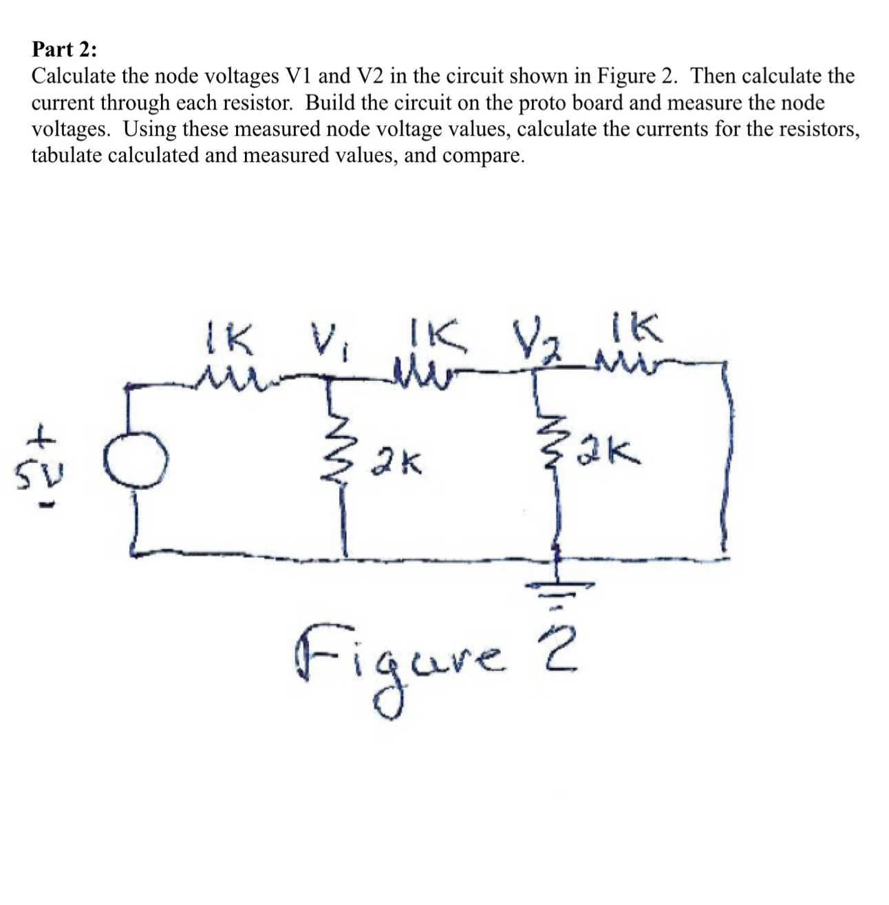 Solved Part 2:currente the node voltages V1 ﻿and V2 ﻿in the | Chegg.com