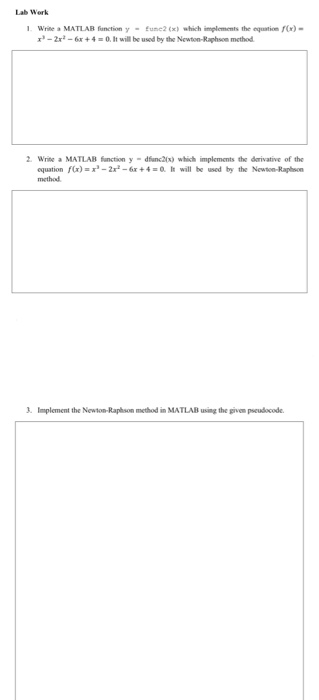 Solved Lab Work 1 Write Matlab Function Y Fune2 X Which 