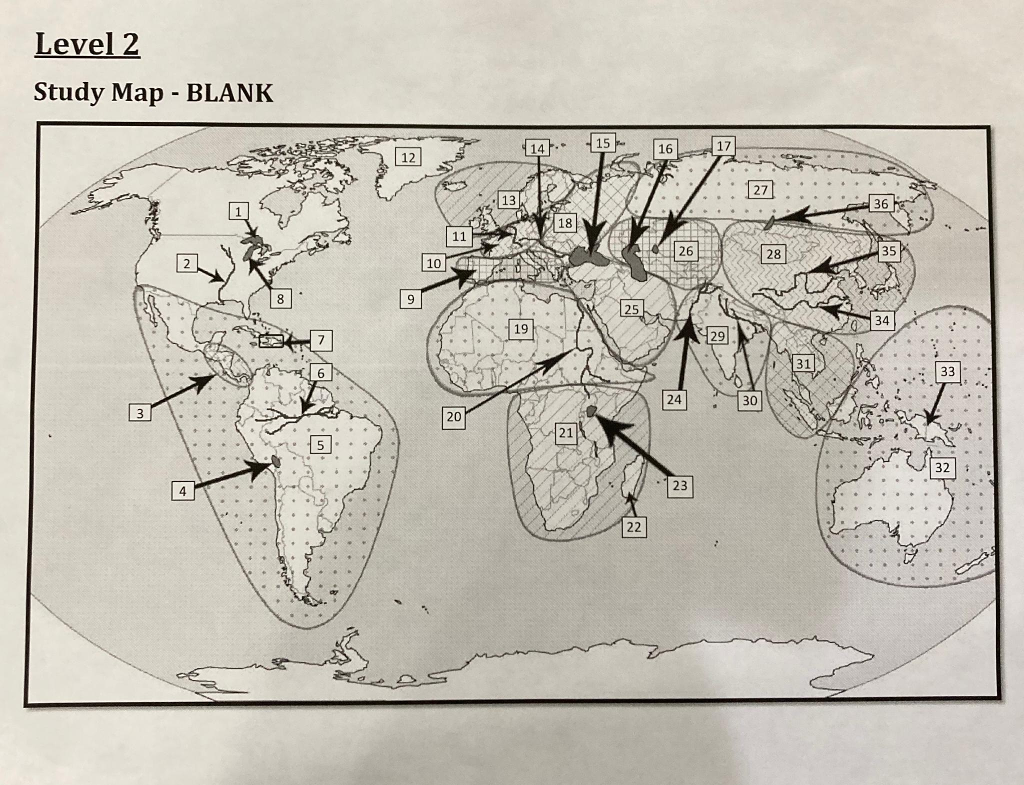 Level 2Study Map - ﻿BlankPlease help fill it out | Chegg.com