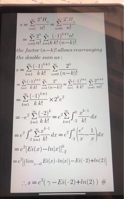 Solved Evaluate the sum: | Chegg.com
