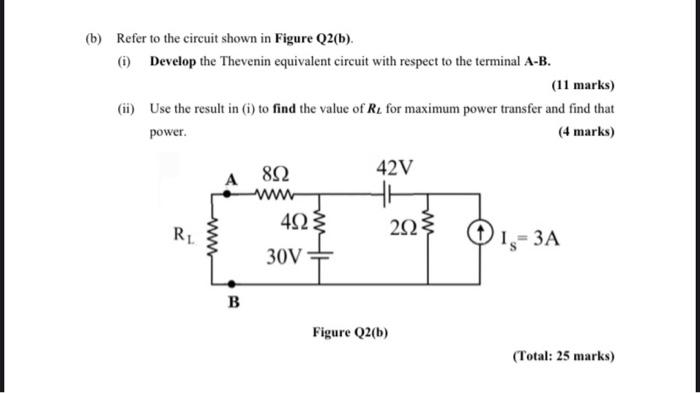Solved (b) Refer to the circuit shown in Figure Q2(b). (i) | Chegg.com