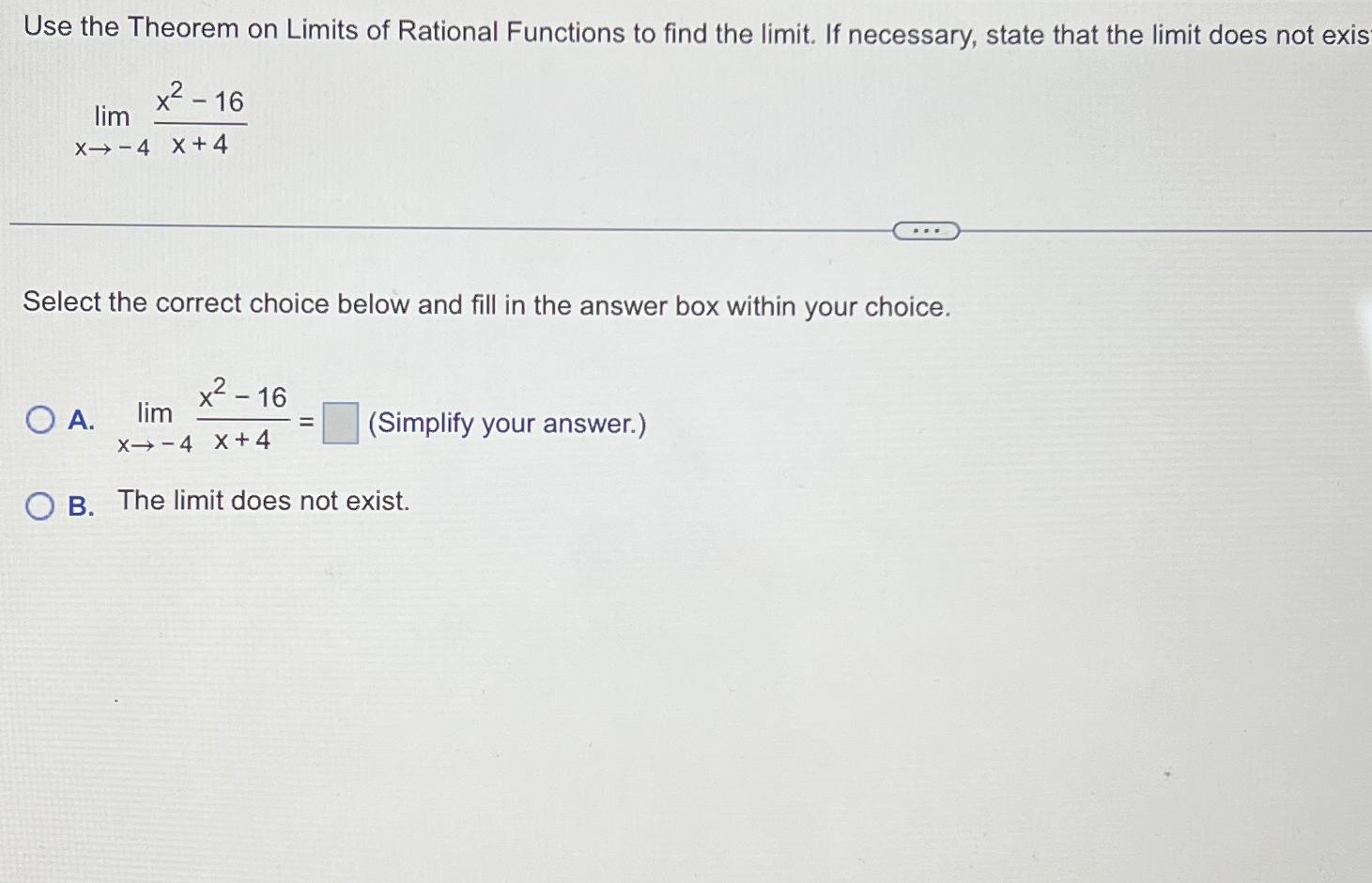 Solved Use the Theorem on Limits of Rational Functions to | Chegg.com