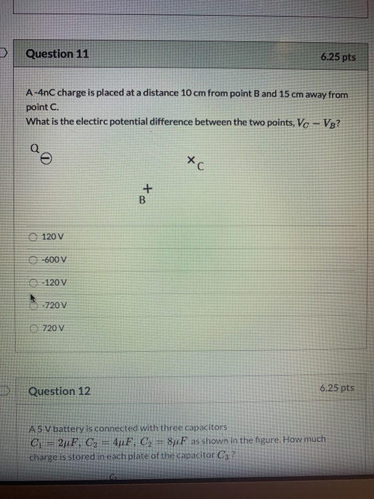 Solved A -4nC charge is placed at a distance 10 cm from | Chegg.com