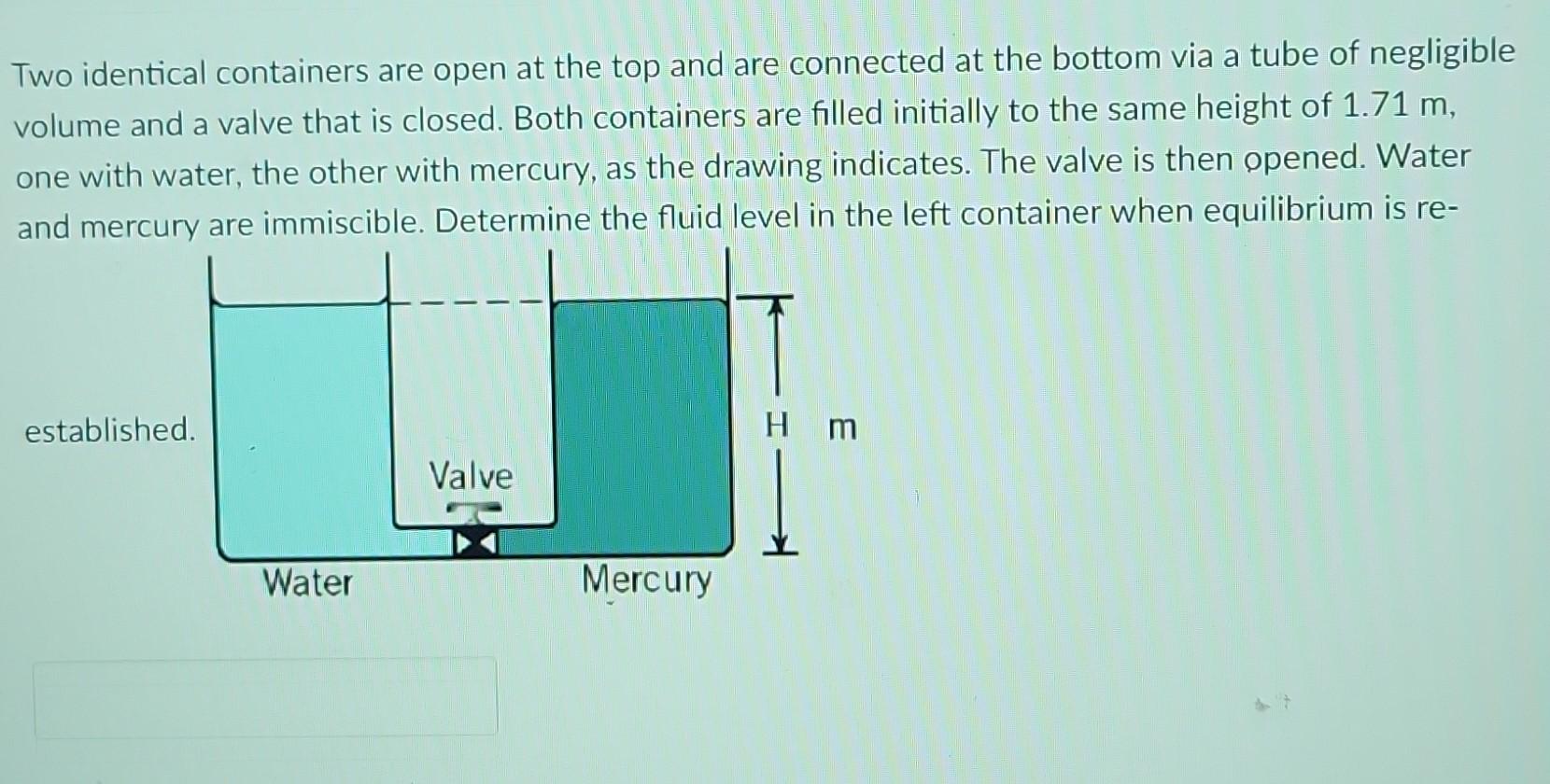 Solved Two identical containers are open at the top and are | Chegg.com