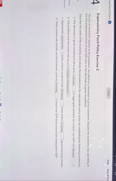 Solved Ise-Fiscal Policy (3)HelpSove 5 ﻿ExitExpansionary | Chegg.com