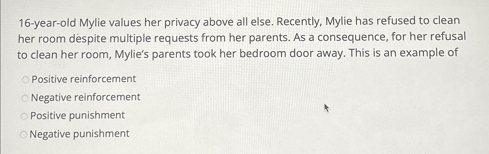 Solved 16-year-old Mylie values her privacy above all else. | Chegg.com