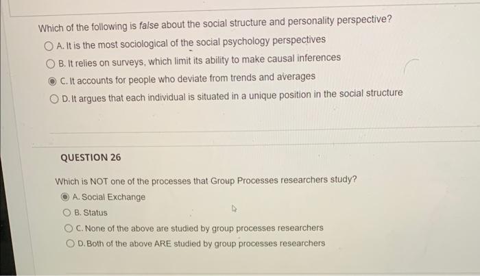 Solved Which of the following is false about the social | Chegg.com