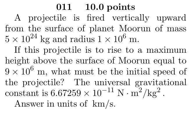 Solved A projectile is fired vertically upwardfrom the | Chegg.com