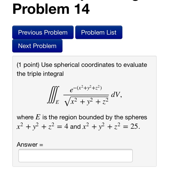 Solved Problem 14 Previous Problem Problem List Next Problem | Chegg.com
