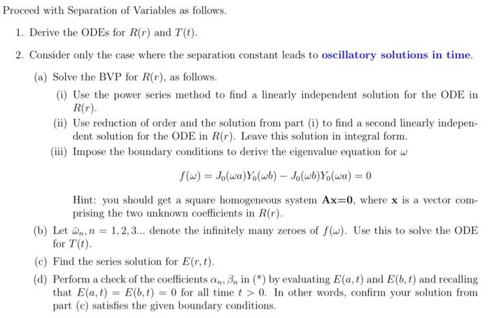 Solved Consider the radial propagation of waves under | Chegg.com