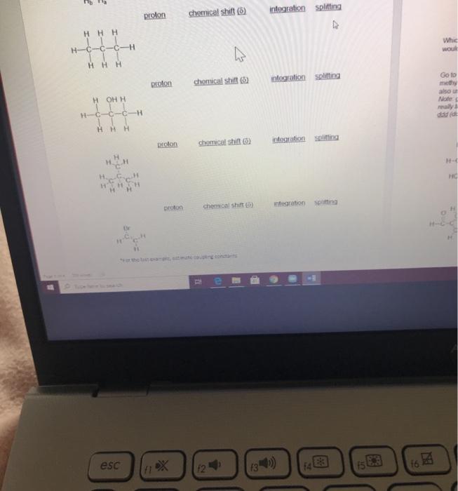 Solved prolon chemical shift (6) integration splitting HHH | Chegg.com