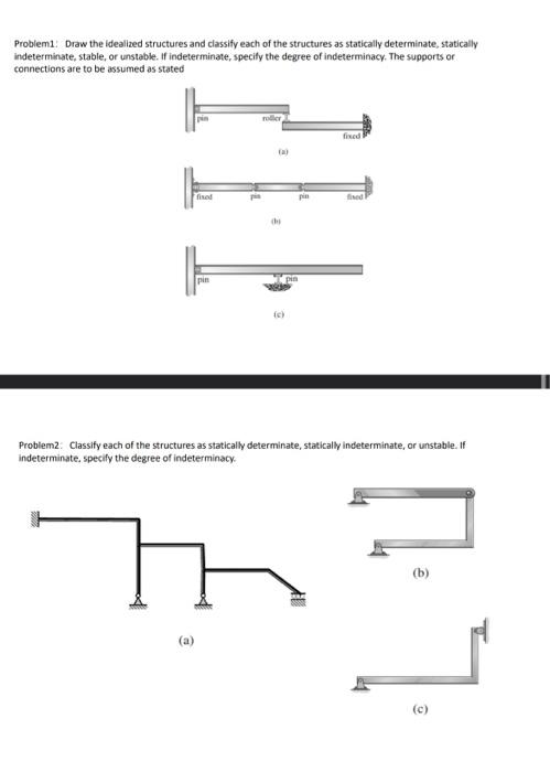 Solved Problem1: Draw the idealized structures and classify | Chegg.com