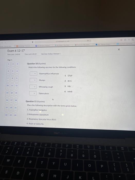 Solved Match the following conditions with the correct | Chegg.com