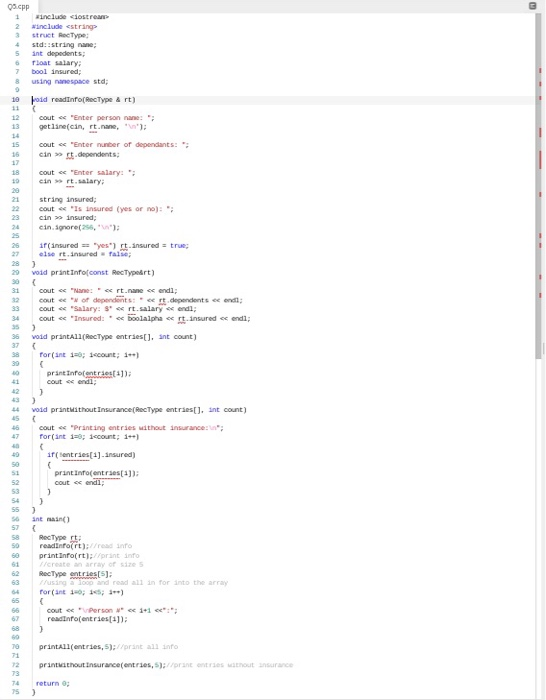 Solved Question 5 Marks 20). Declare a struct type named | Chegg.com