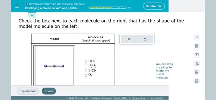 Solved Check the box next to each molecule on the right that | Chegg.com