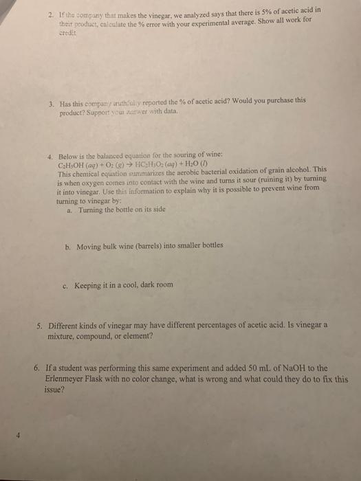 Post-Lab Question 1. If you were asked to calculate | Chegg.com