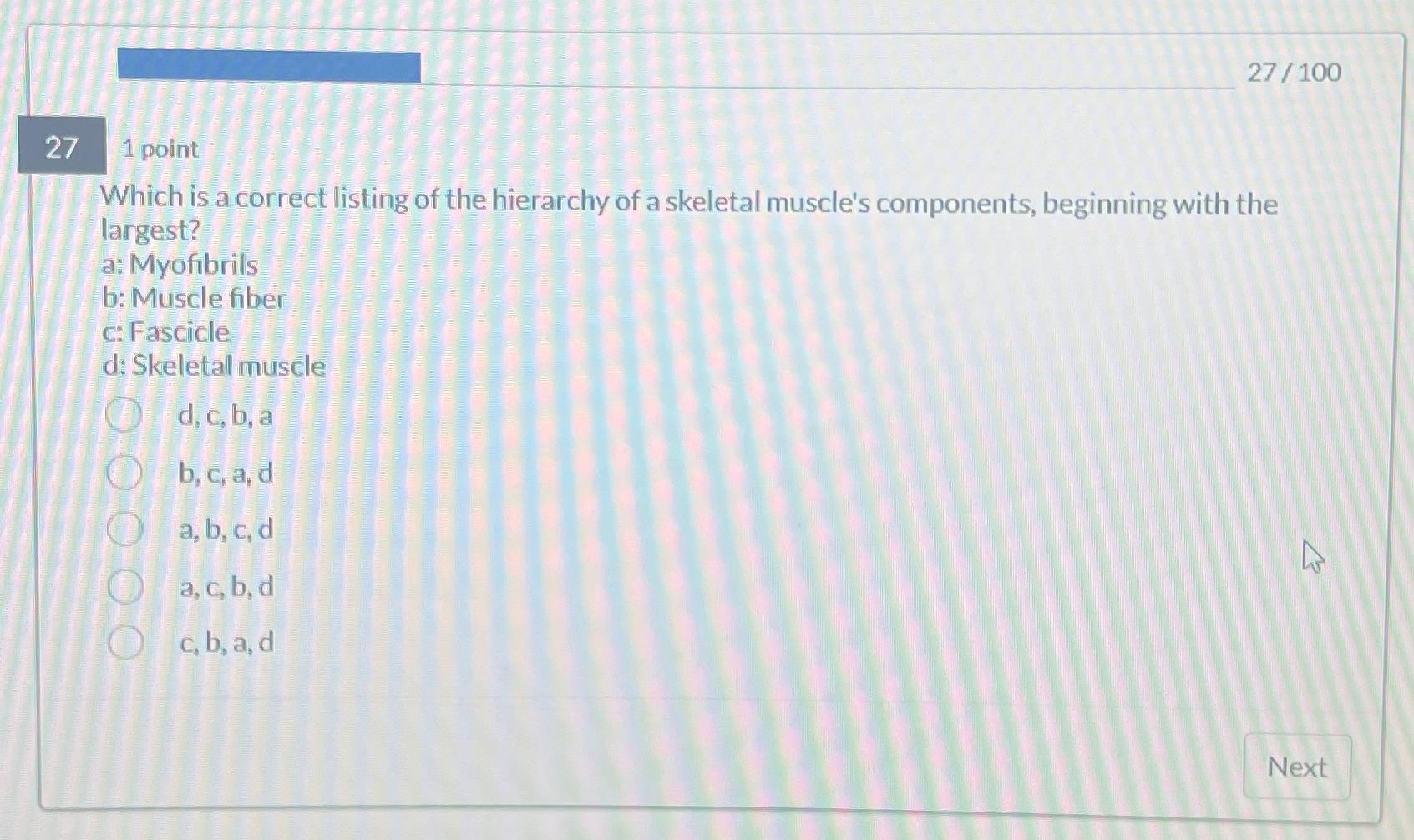 Solved 271 ﻿pointWhich is a correct listing of the hierarchy | Chegg.com