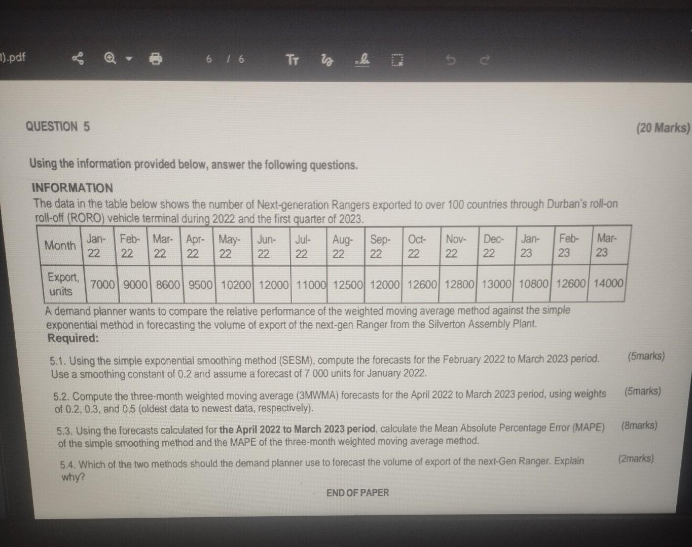 Solved QUESTION 3 Study the information provided below and | Chegg.com