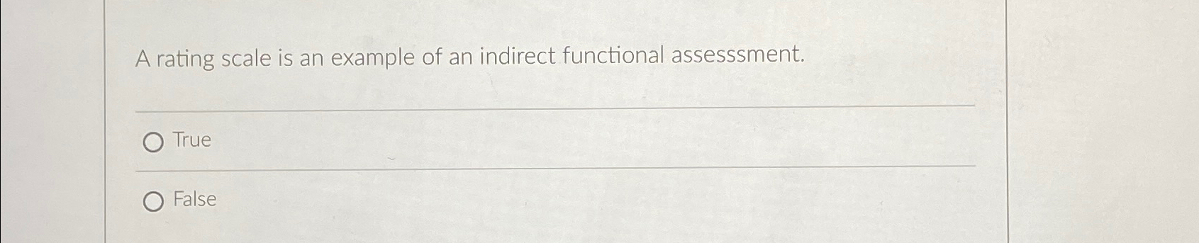 Solved A rating scale is an example of an indirect | Chegg.com