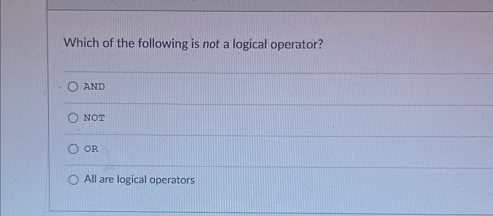 Solved Which of the following is not a logical | Chegg.com