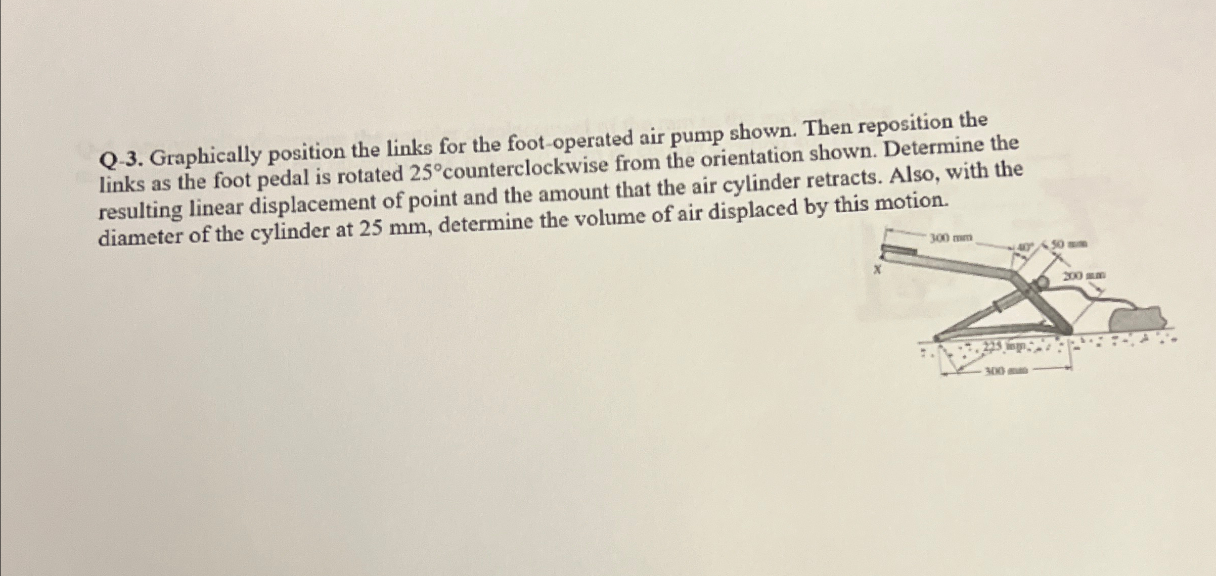 Solved Q-3. ﻿Graphically position the links for the | Chegg.com